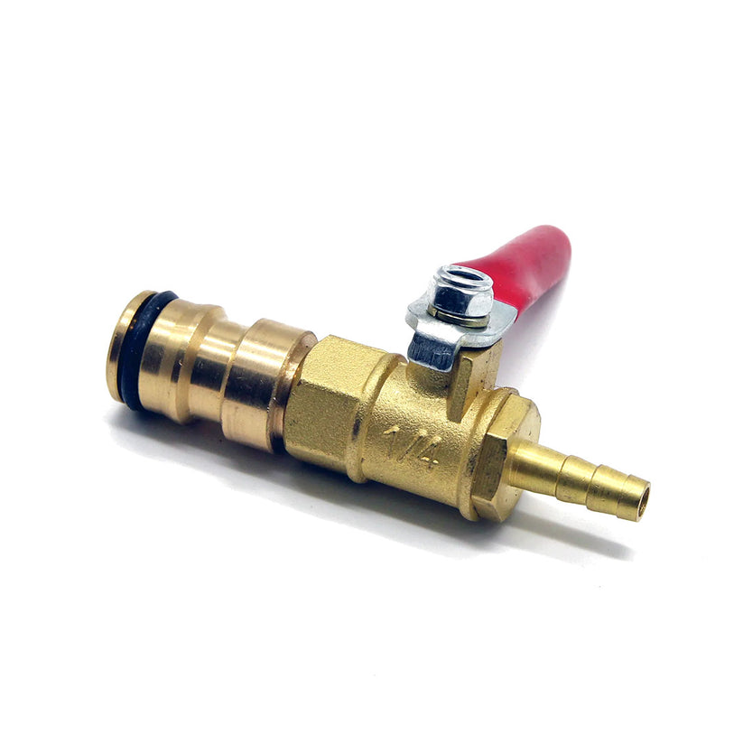 Brass Shut off Valve for WaterFed Poles - Male "Gardena" Quick Connect ...