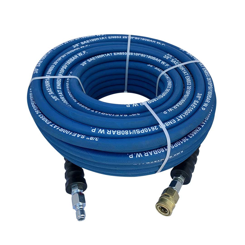 50ft - Hose 3/8" Pressure Washer 2610PSI Blue, Hoses & Reels, Pressure ...