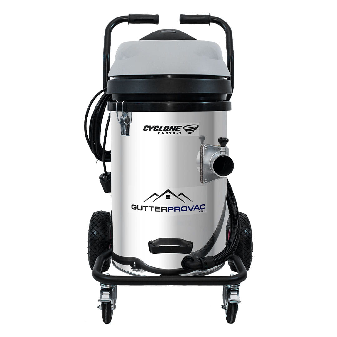 Cyclone II 20 Gallon 3600W Stainless Steel Tank Gutter Vac with 40ft ...