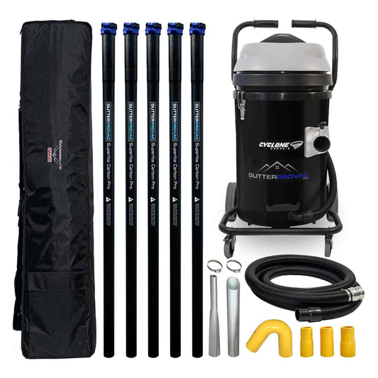 Residential Gutter Cleaning Systems with Carbon Clamping Gutter Poles ...