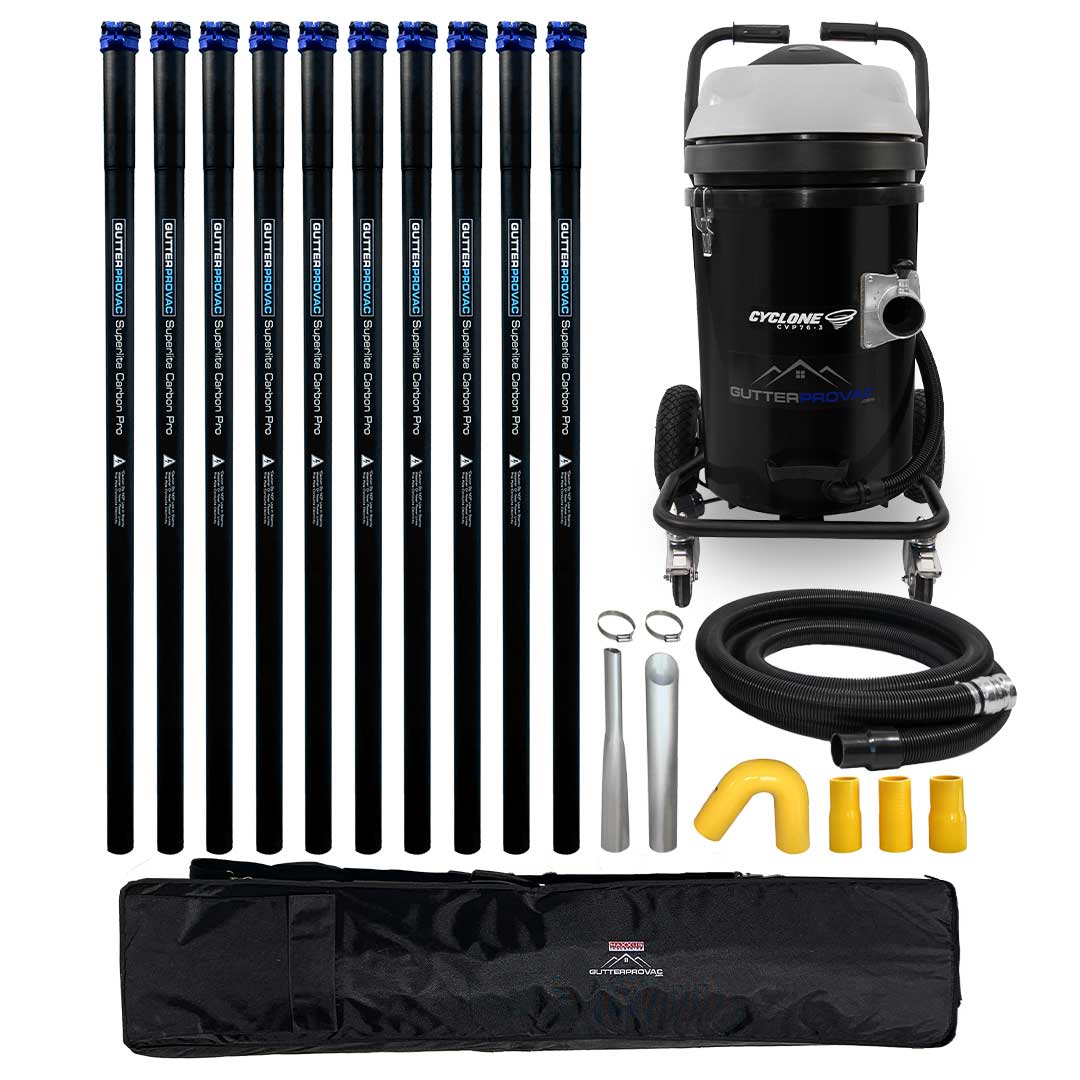 Cyclone II 20 Gallon 3600W Polypropylene Tank Gutter Vac with 40ft ...